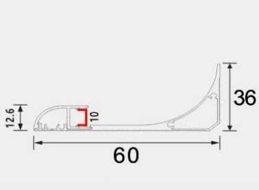 LEDCORP® Aluminum Profile Pendant/Return Groove/Bend for LED Linear ...