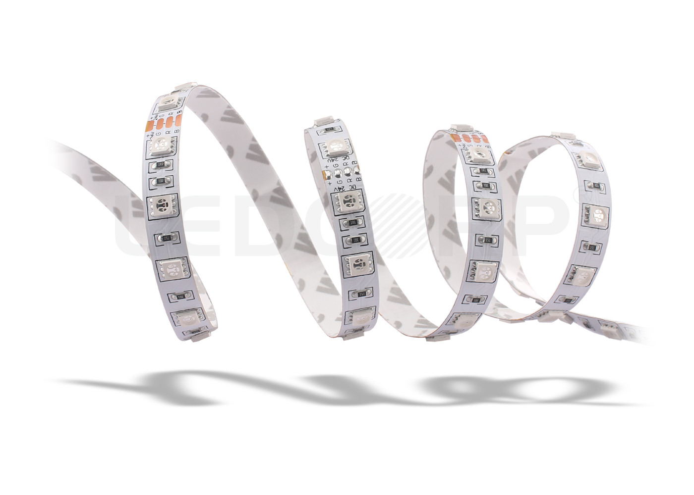 14.4W 60 RGB LED Strips Lights 12V 120 Degree Beam Angle IP20 RGB LED ...