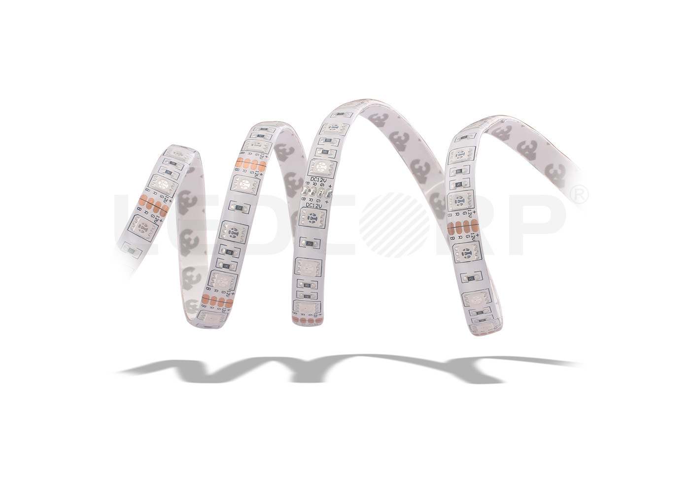 14.4W 60 RGB LED Strips Lights 12V 120 Degree Beam Angle IP20 RGB LED ...